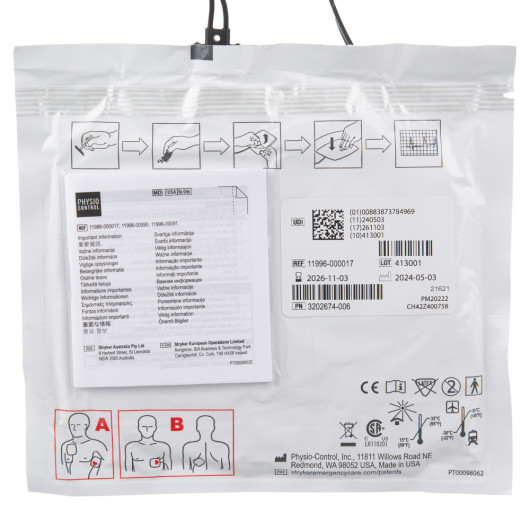 Physio-Control Lifepak 1000 & 500 Edge System Defibrillator Pads with ...